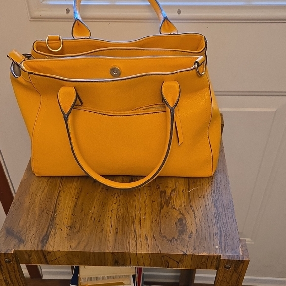 Bags | Elegant Yellow Handbag | Poshmark